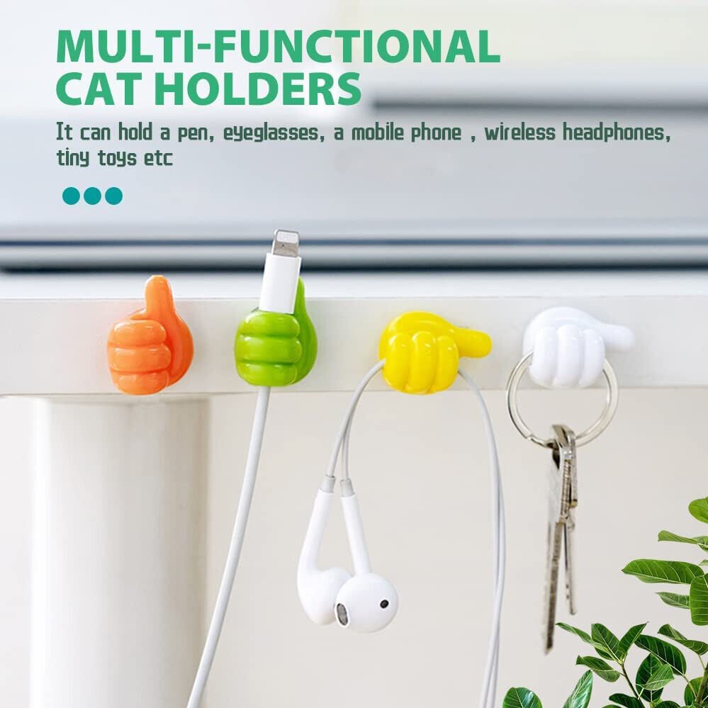 Wall Hanger Hand Cable Holder Multi Colour 2 Peices
