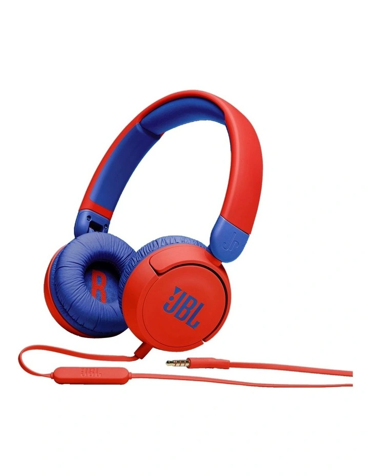 JBL JR310 Kids On Ear Wired Headphones – Blue Red Stereo